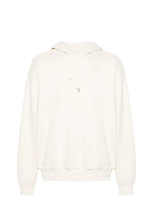 Givenchy 4g-embroidered Hoodie - Neutrals