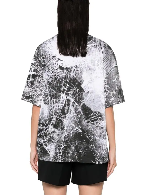 Alexander McQueen Smashed Screen-print T-shirt - Black
