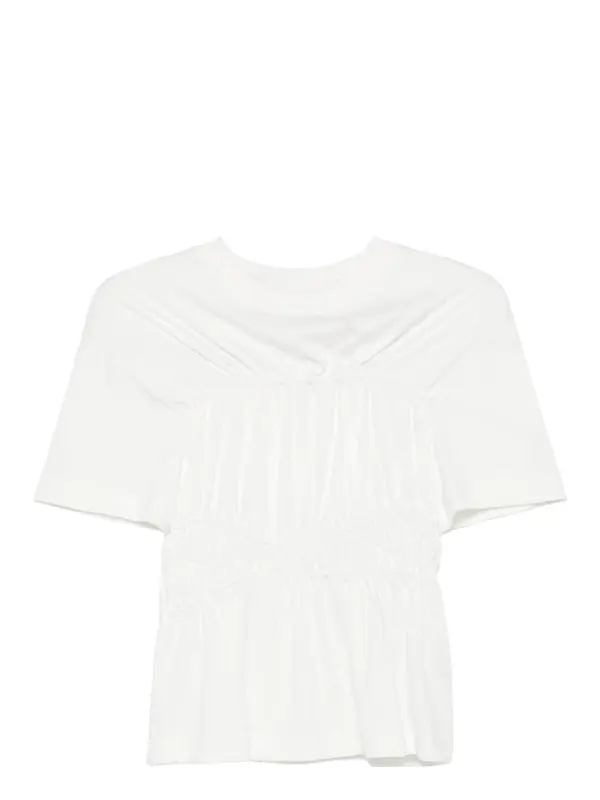 Alexander McQueen Gathered Detail T-shirt - White