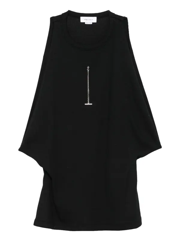 Alexander McQueen Draped Armhole T-shirt - Black