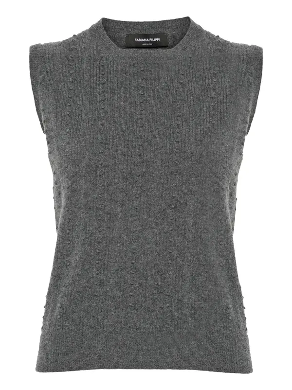 Fabiana Filippi Knitted Vest - Grey