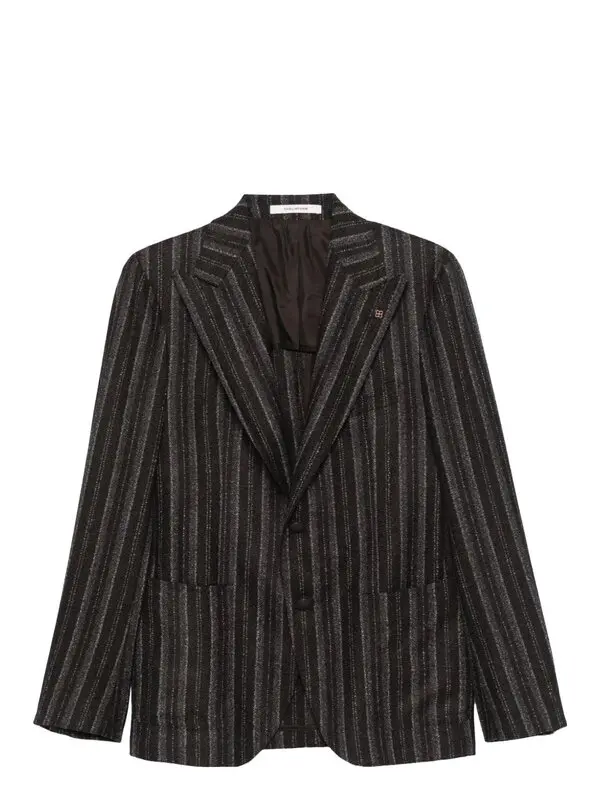 Tagliatore Striped Blazer - Brown