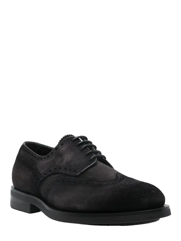 Santoni Suede Lace-up Shoes - Grey