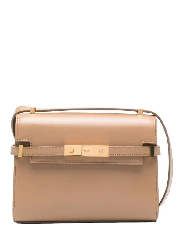 Saint Laurent Mini Manhattan Box Cross Body Bag - Brown
