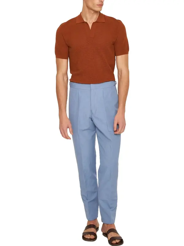Orlebar Brown Buckle-strap Trousers - Blue