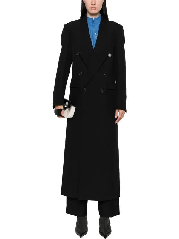 Coperni Double-breasted Tailored Coat - Black