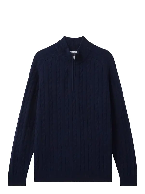 Pringle Of Scotland Lambswool Zip Sweater - Blue