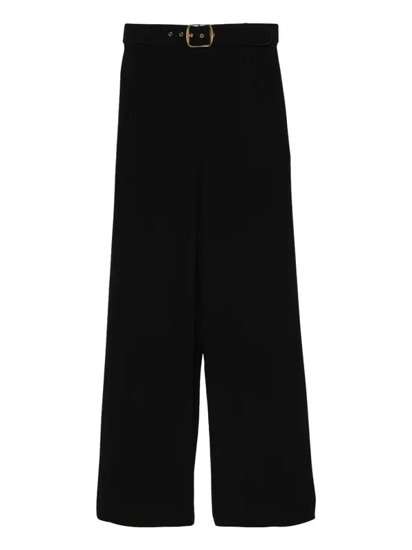 Zimmermann Belted Wide Leg Trousers - Black