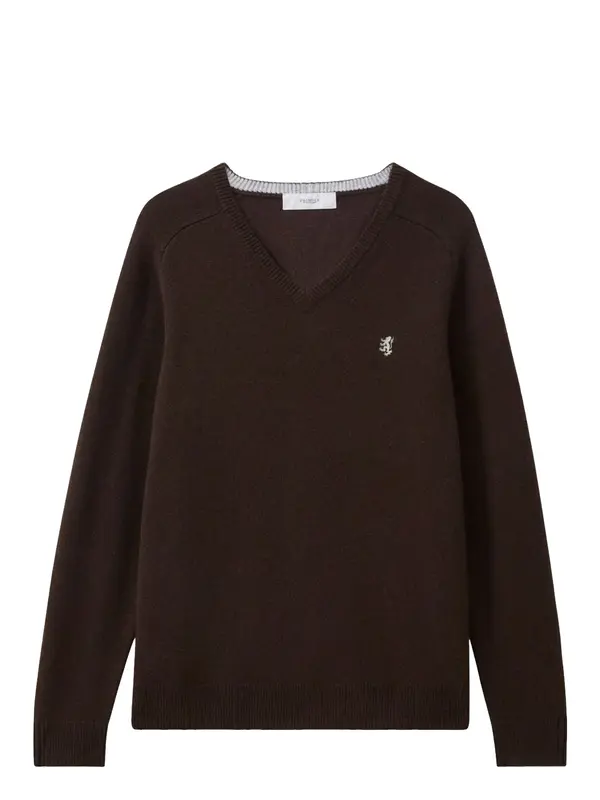 Pringle Of Scotland Wool V-neck Sweater - Brown