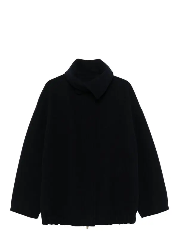 Fabiana Filippi Boiled Wool Bomber Jacket - Blue
