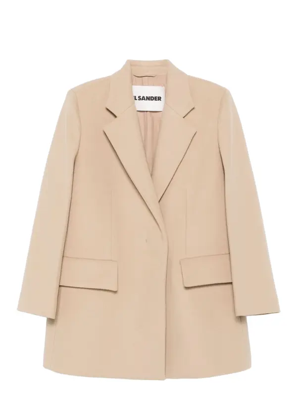 JIL SANDER Tailored Wool Coat - Neutrals