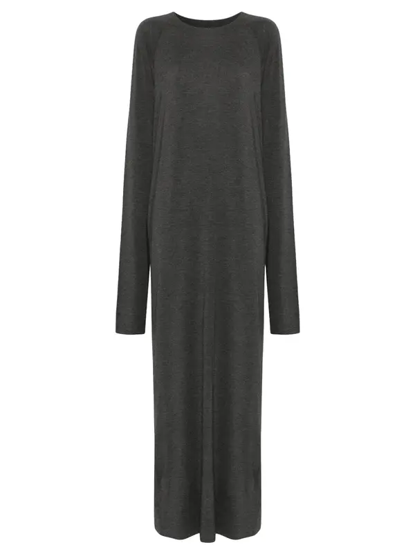 Norma Kamali Raglan-sleeve Side-slit Dress - Grey