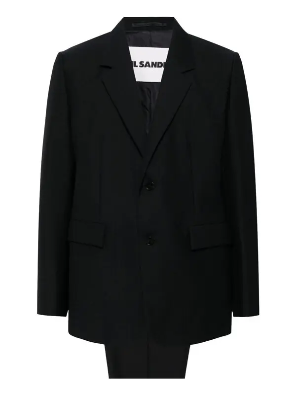 JIL SANDER Single-breasted Relaxed Fit Tailored Suit - Blue