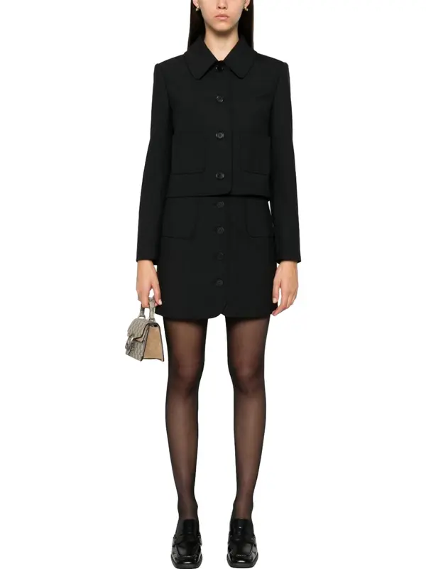 Claudie Pierlot Button Mini Skirt - Black