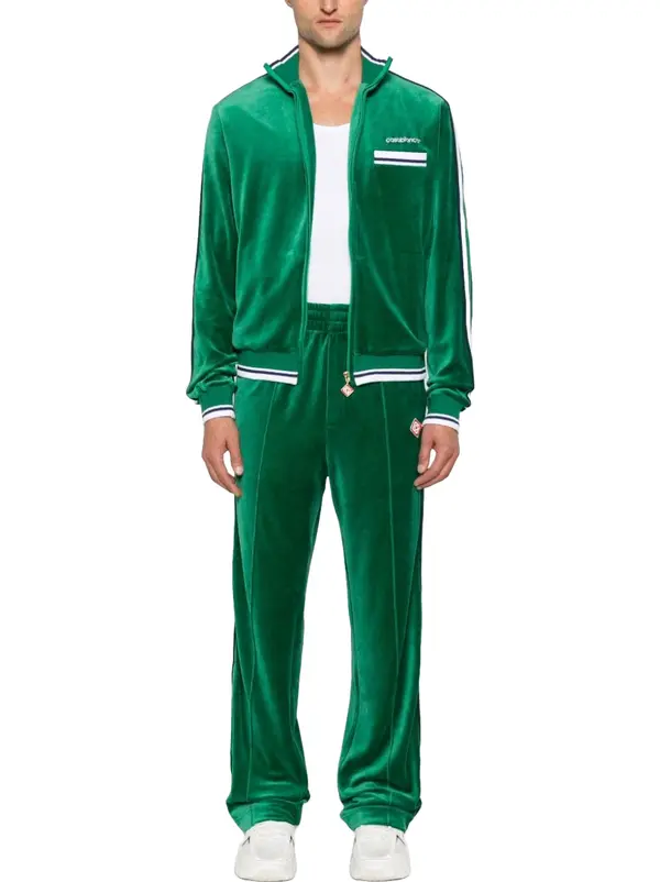 Casablanca Velour Track Jacket - Green