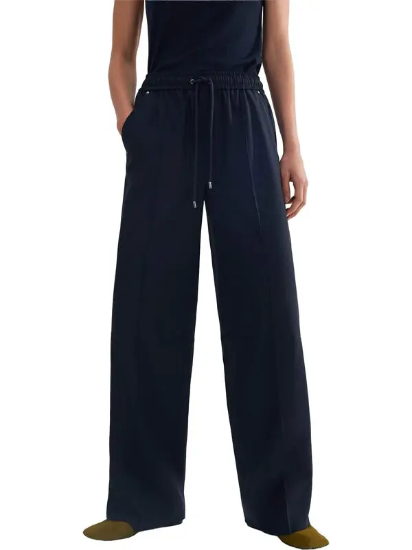 ME+EM Fine Wool Tailored Track Pants - Navy