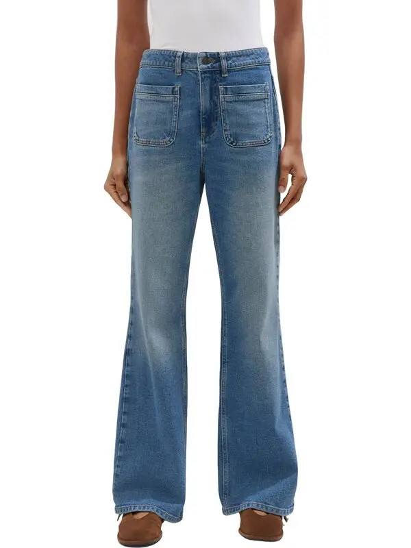 ME+EM Subtle Flare Jeans - Blue Wash