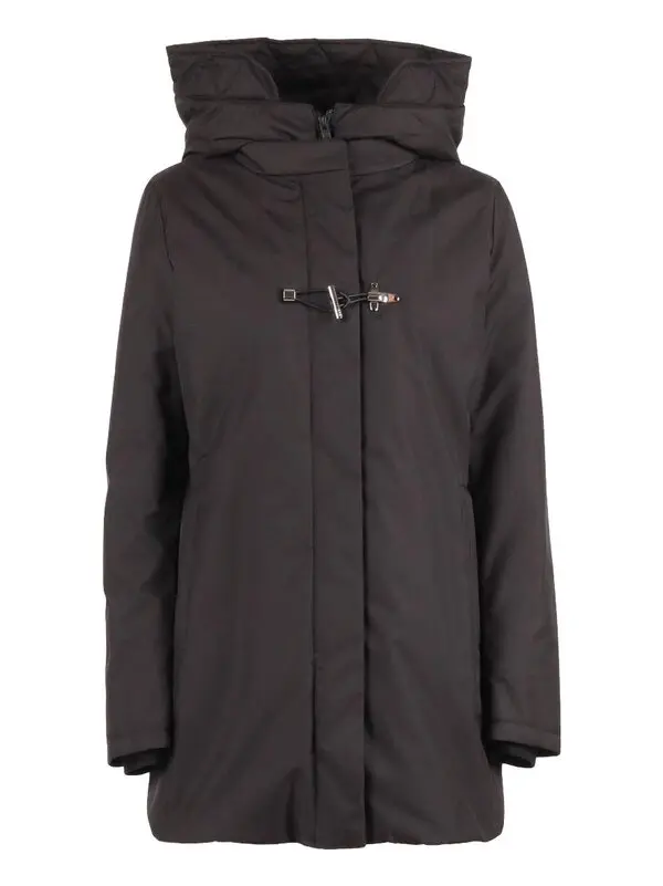 FAY Toggled Front Coat - Black
