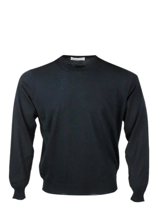 FILIPPO DE LAURENTIIS Crew-neck Merino Wool Sweater - Black