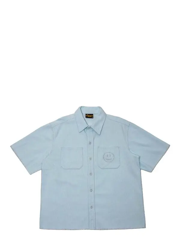 Drew House Corduroy Short Sleeve Shirt - Baby Blue