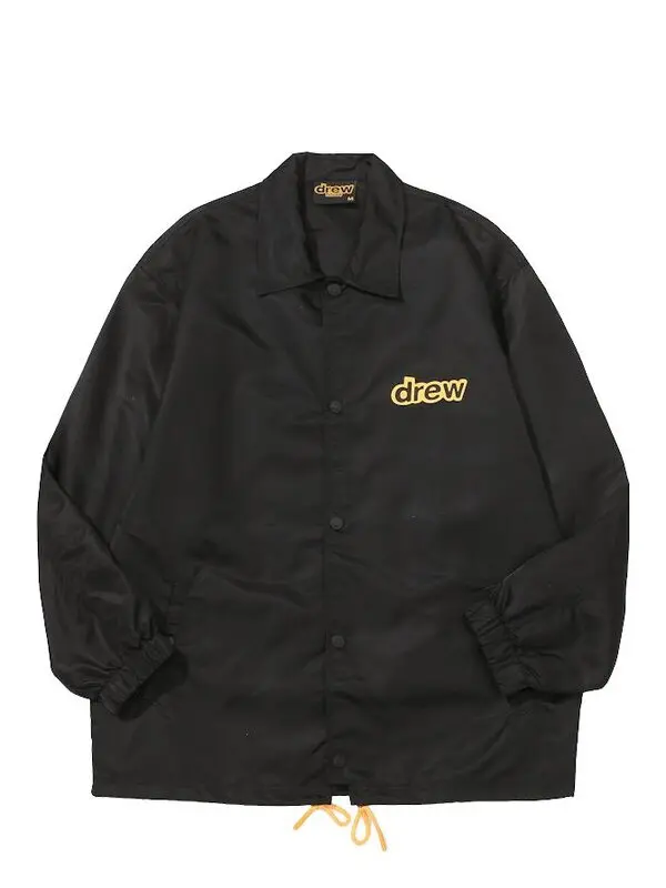 Drew House Nylon Twill Coaches Jacket - Black