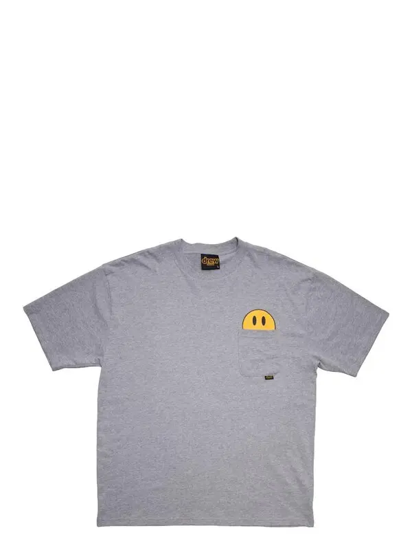 Drew House Mini Mascot Pocket Tee Shirt - Heather Grey