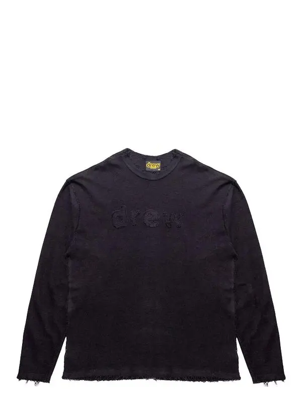 Drew House Reverse Terry Secret Long Sleeve T-shirt - Black