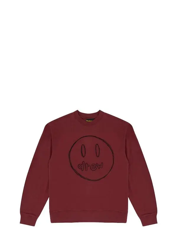 Drew House Sketch Mascot Crewneck Sweatshirt - Burgundy