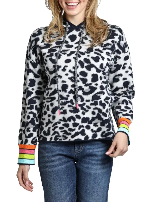 APNY Animal Print Hoodie - White Multi