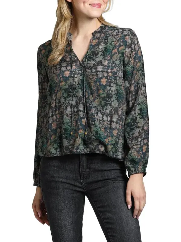 APNY Printed Blouse - Green Multi