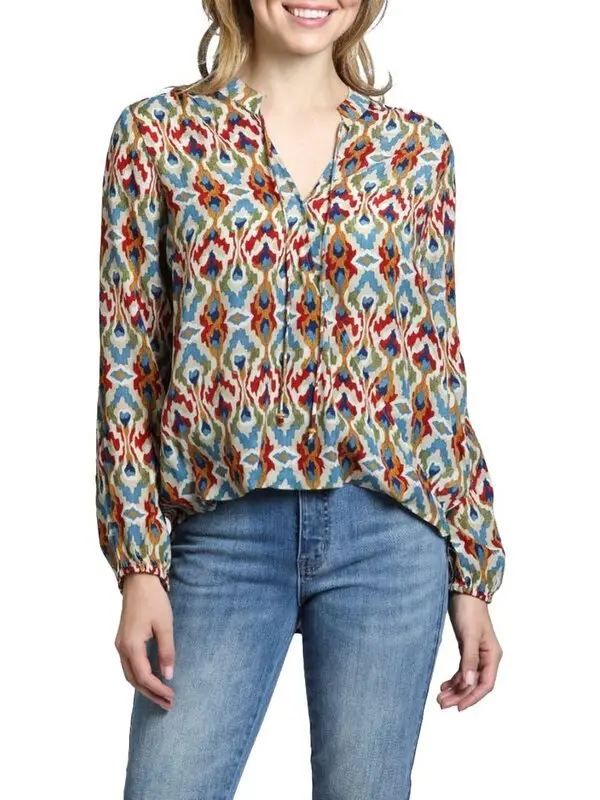 APNY Printed Blouse - Orange Multi