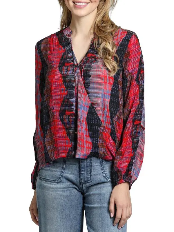 APNY Printed Blouse - Red Multi