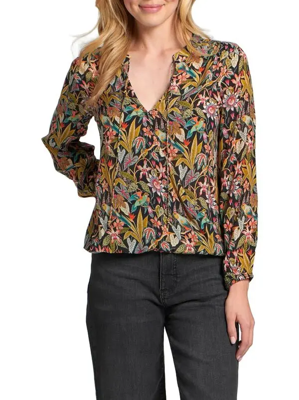 APNY Printed Blouse - Yellow Gold