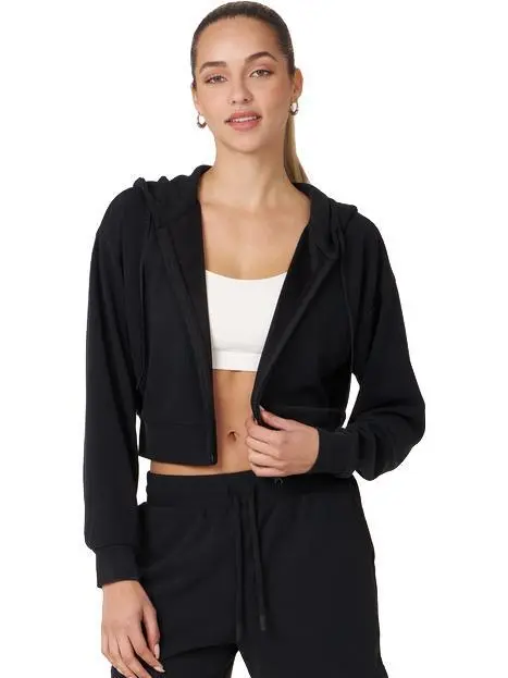 REBODY Retreat Waffle Zip Up Jacket - Black