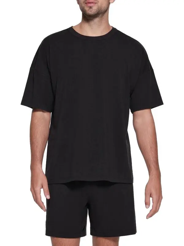 SKIMS Oversize Stretch Crewneck T-shirt - Obsidian