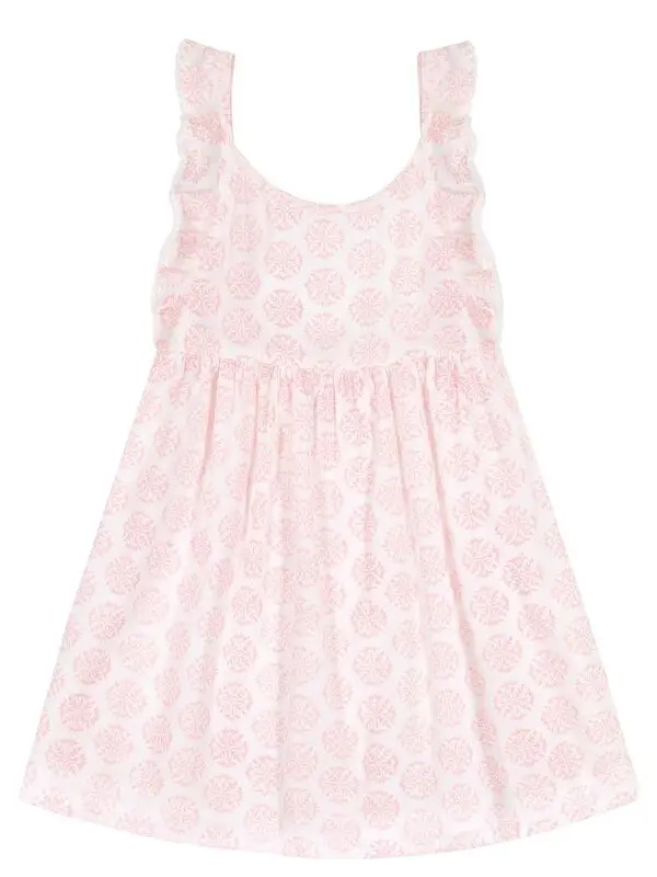 MER ST. BARTH Daphne Flutter Sleeve Dress - Pink Star
