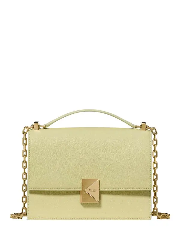 Kate Spade New York Deco Pebbled Leather Convertible Crossbody Bag - Pale Citron