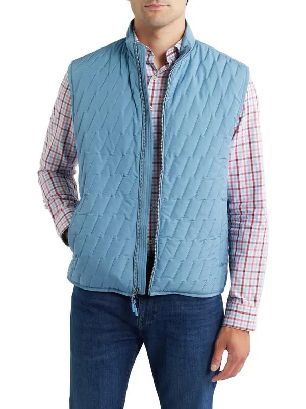 Johnnie-o Belfry Quilted Vest - Mid Blue