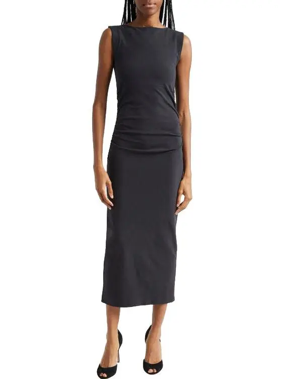 Veronica Beard Charissa Sleeveless Midi Dress - Black