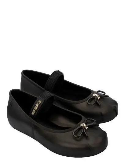 Melissa Sophie Mary Jane Ballet Flat - Metallic Black