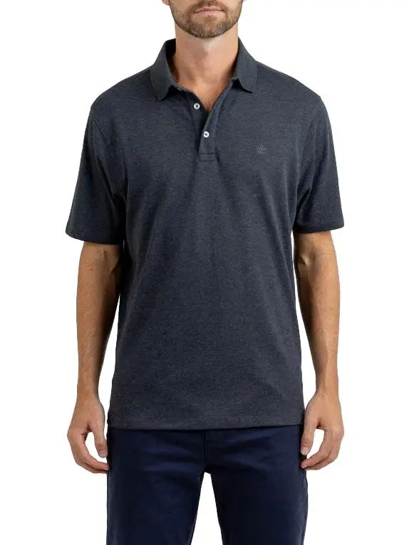 Rainforest Heathered Jersey Polo - Charcoal