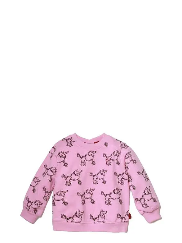 MON COEUR Poodle Print Sweatshirt - Bonbon/print