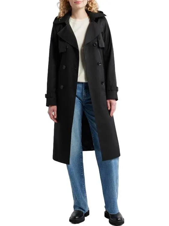Sam Edelman Double-breasted Belted Trench Coat - Black