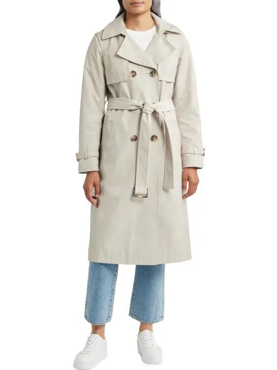 Sam Edelman Double-breasted Belted Trench Coat - Khaki
