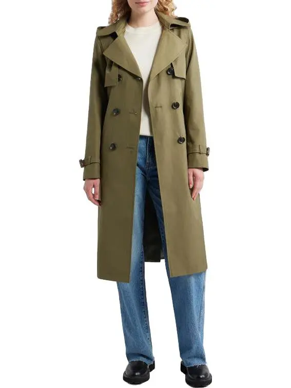 Sam Edelman Double-breasted Belted Trench Coat - Loden
