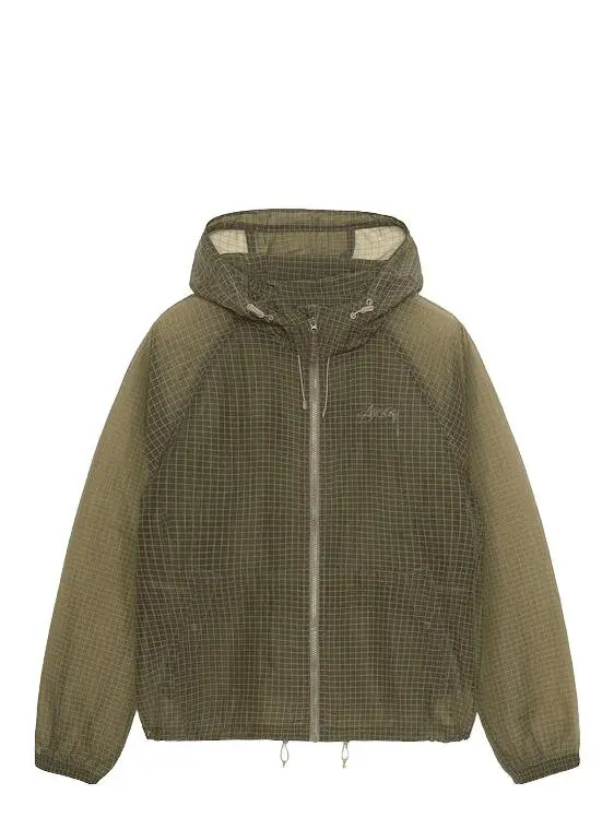 StÜssy Beach Ripstop Transparent Shell Jacket - Olive