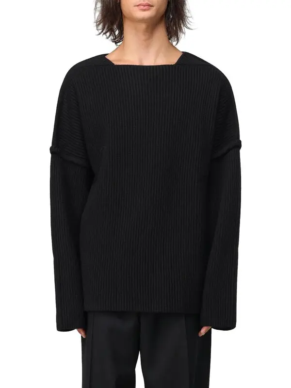JIL SANDER Ribbed Pullover - Black
