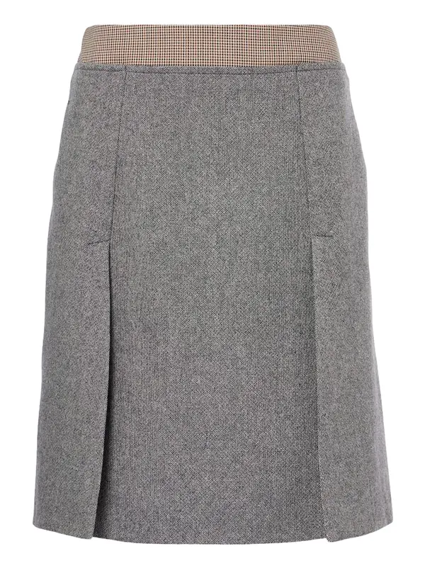 Sportmax Riga Tweed Midi Skirt - Grey