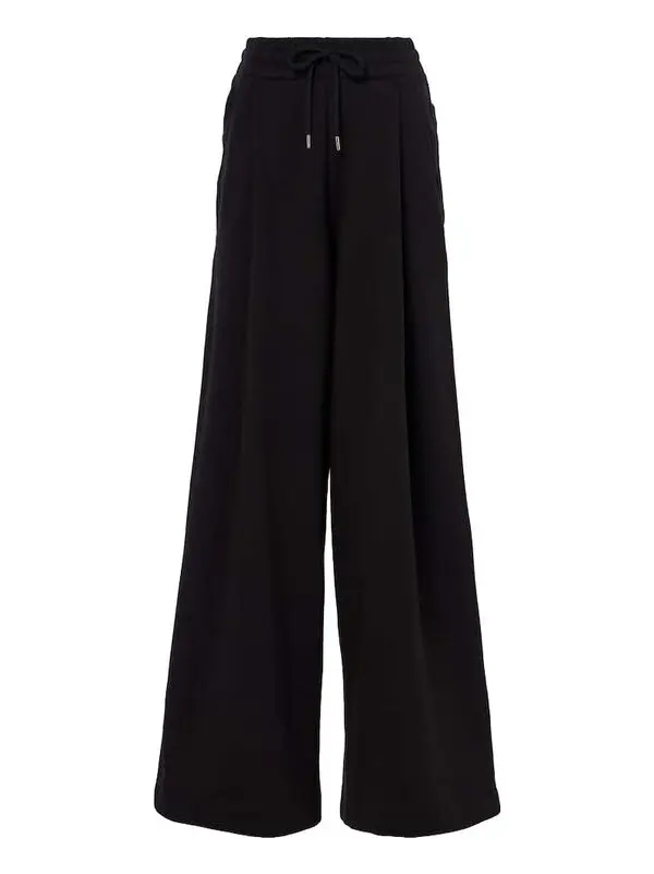 Dries Van Noten Cotton Wide-leg Pants - Black