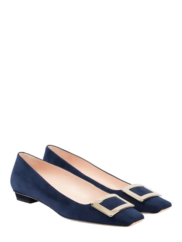 ROGER VIVIER Belle Vivier Suede Pumps - Blue